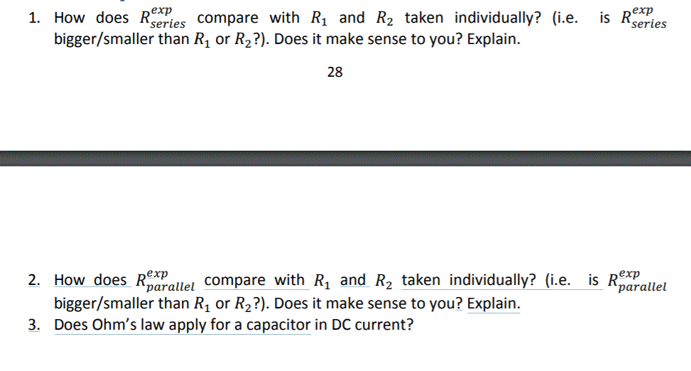 Solved 1. How does Rseries compare with R1 and R2 taken | Chegg.com