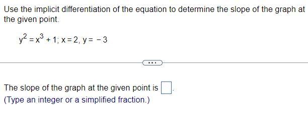 Solved Use the implicit differentiation of the equation to | Chegg.com