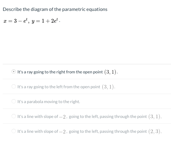 Solved What is the motion/diagram for the parametric | Chegg.com