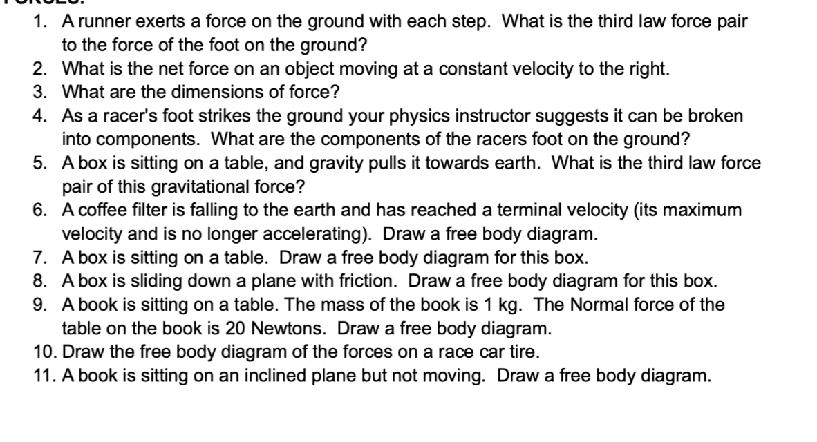 Solved 1. A runner exerts a force on the ground with each | Chegg.com