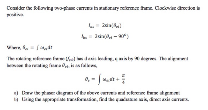 Solved Consider the following two-phase currents in | Chegg.com