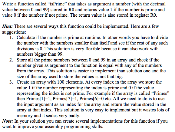 Solved Write A Function Called Isprime” That Takes As 
