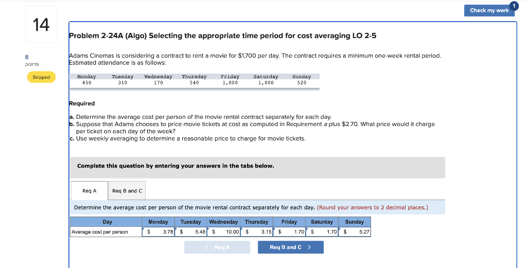 Solved Oroblem 2-24A (Algo) Selecting the appropriate time | Chegg.com