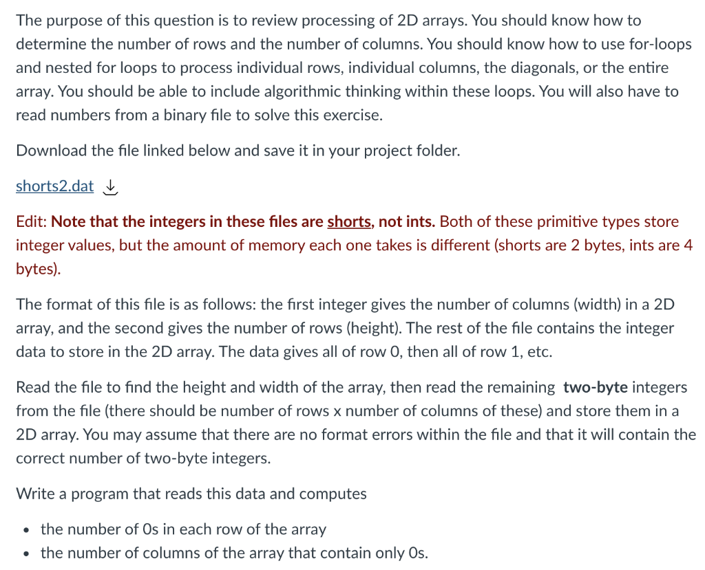 Solved The purpose of this question is to review processing | Chegg.com