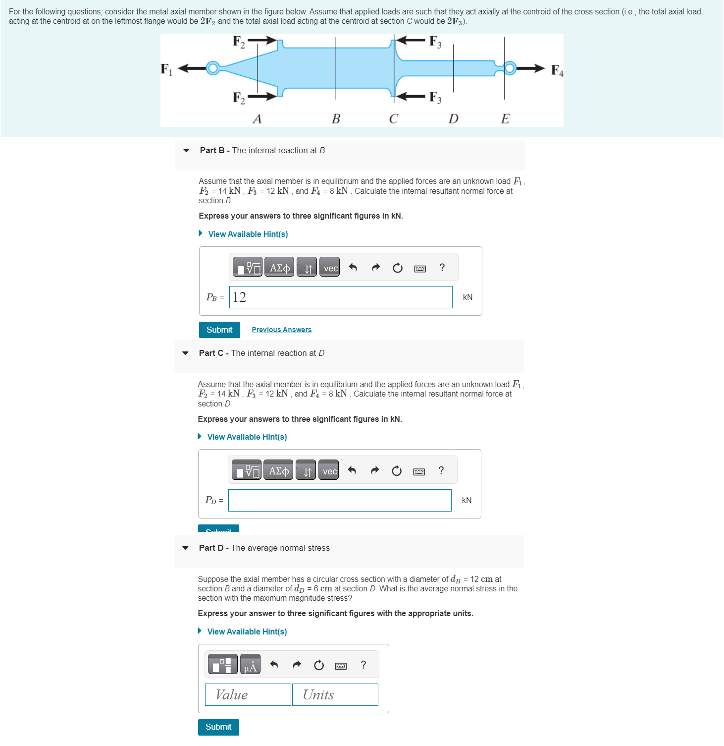 Solved acting at the centroid at on the leftmost flange | Chegg.com