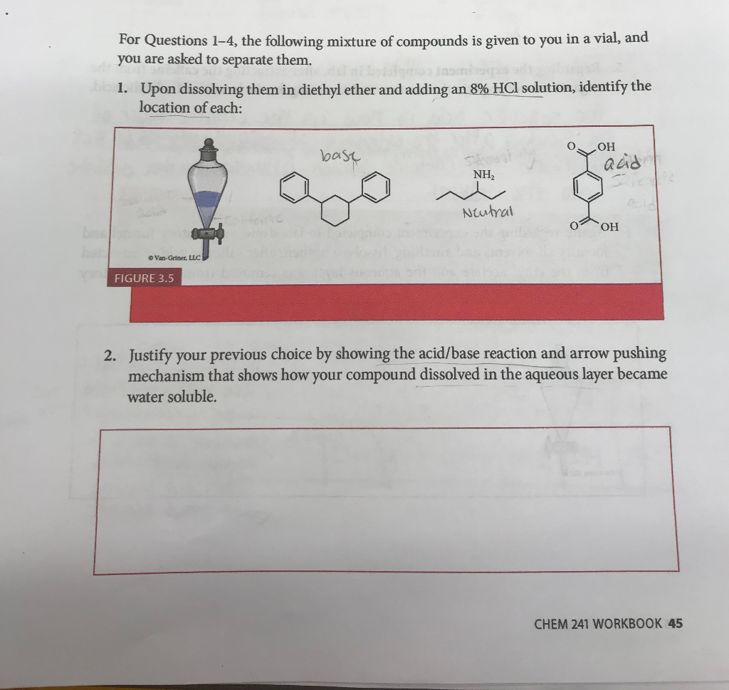 Solved For Questions 1-4, the following mixture of compounds | Chegg.com