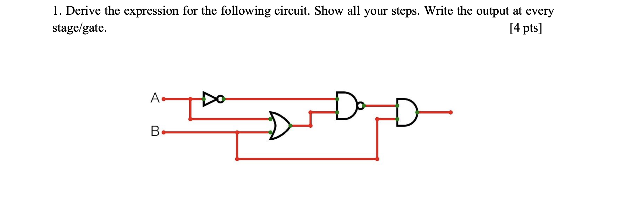 Solved 1. Derive the expression for the following circuit. | Chegg.com