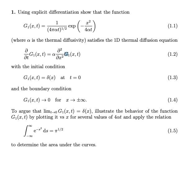 1. Using explicit differentiation show that the | Chegg.com