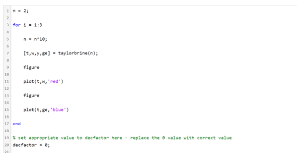 In the MATLAB script below, you will implement your | Chegg.com