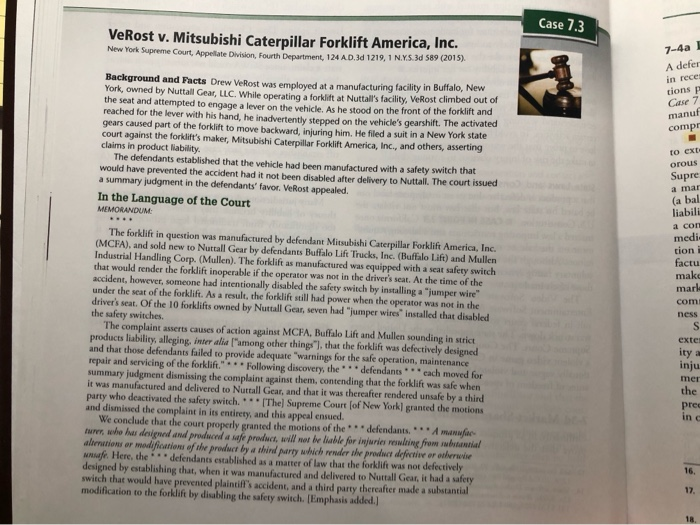 Solved Using the Sample Case Briefs provided and Appendix A | Chegg.com