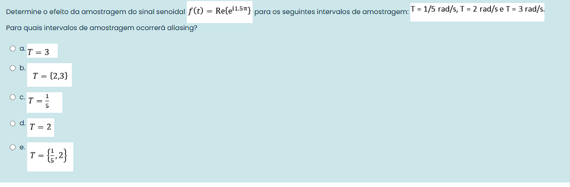 Solved Determine The Effect Of Sampling The Sinusoidal