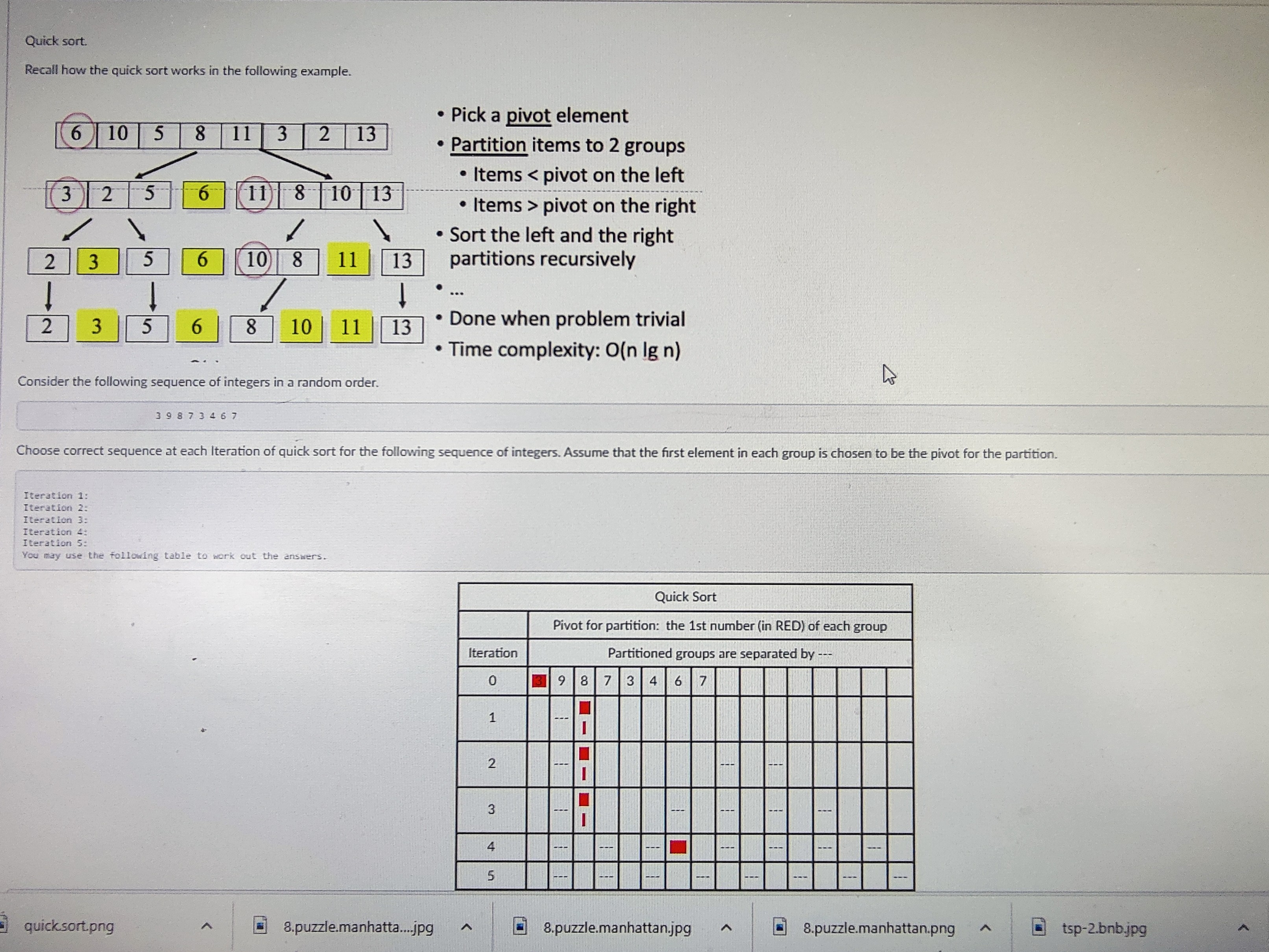 Solved Please give the correct sequence for all iterations2. | Chegg.com