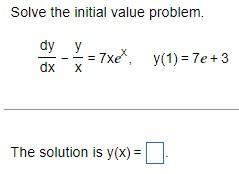 Solved Solve the initial value problem. | Chegg.com