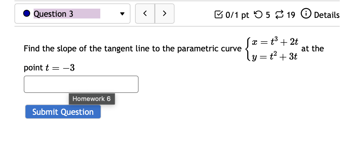 Solved Find the slope of the tangent line to the parametric | Chegg.com