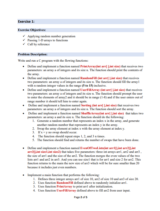 Solved Exercise 1: Exercise Objectives: Applying random | Chegg.com