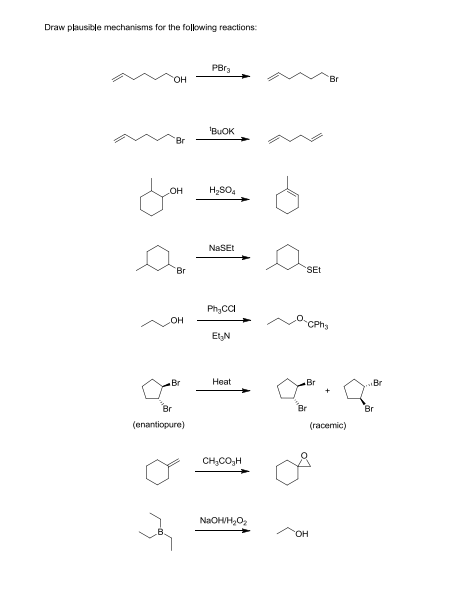 Solved Draw plausible mechanisms for the following | Chegg.com