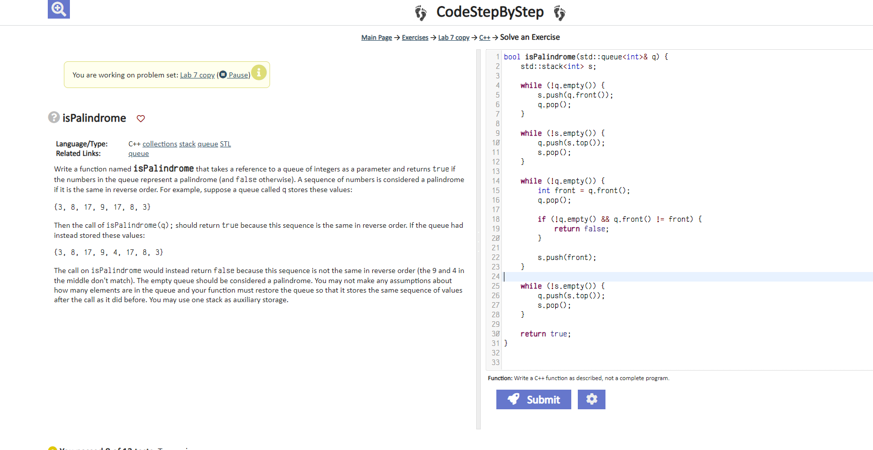 Solved Can you help me with this C++ porblem? I am not able | Chegg.com