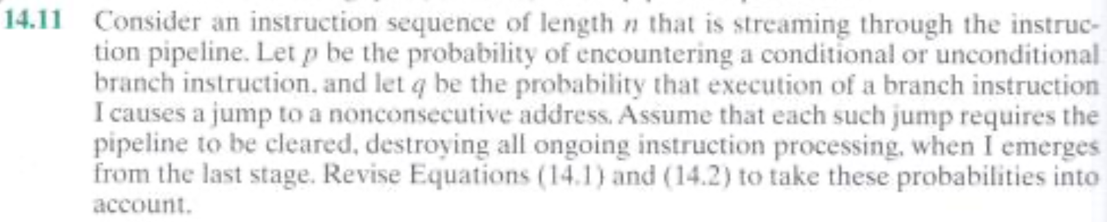 Solved 14.11 Consider an instruction sequence of length n | Chegg.com
