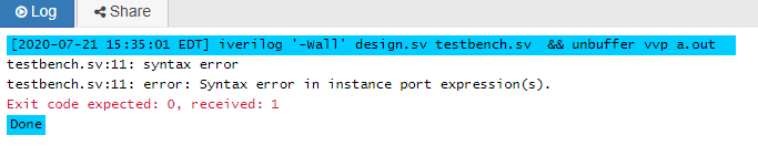 testbench.sv # design.sv SV/Verilog Testbench 1 // | Chegg.com