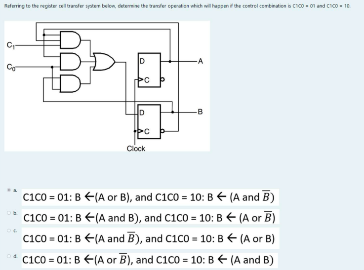 Solved Referring to the register cell transfer system below, | Chegg.com