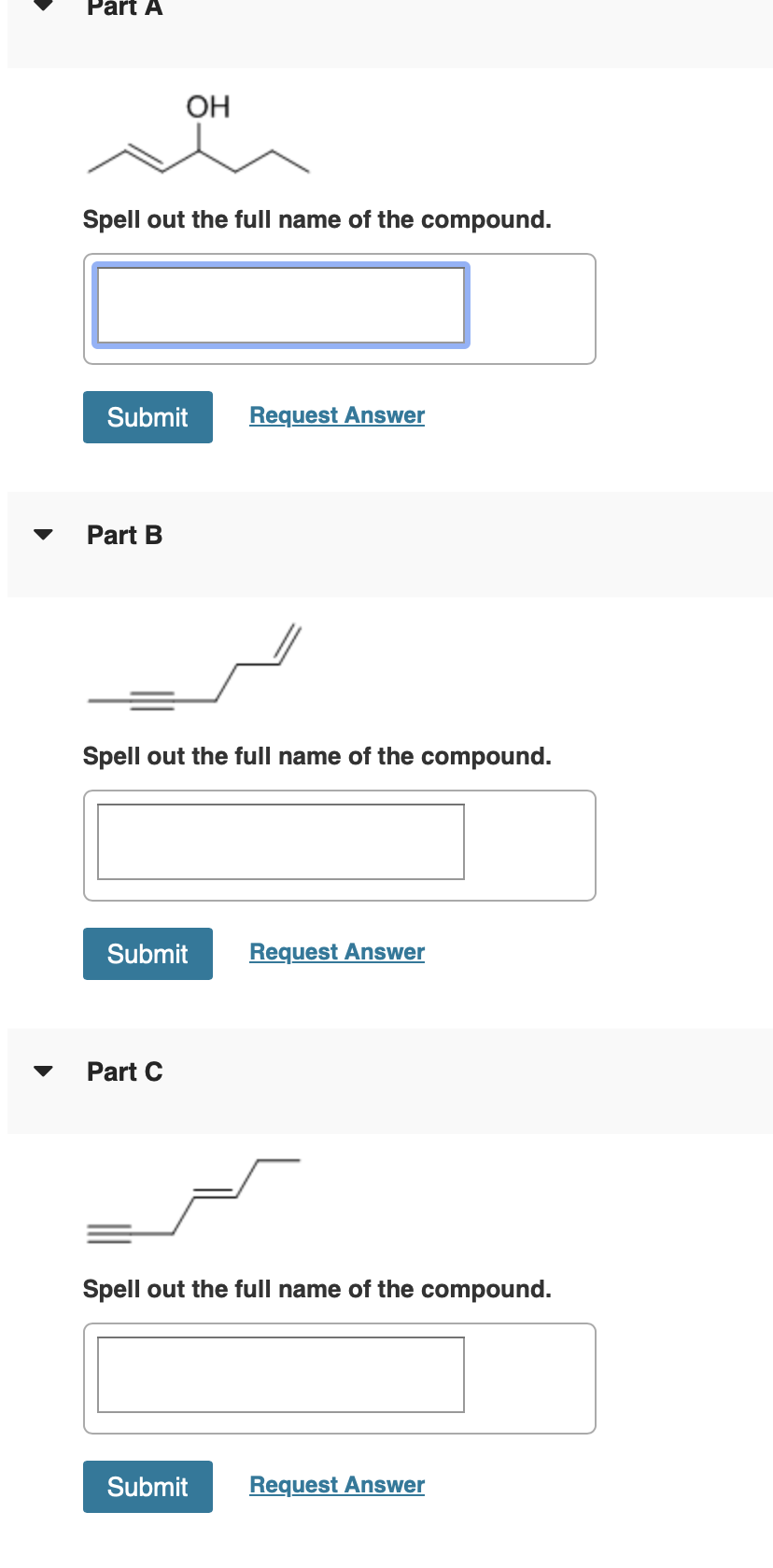 Solved Spell out the full name of the compound.Spell out the | Chegg.com