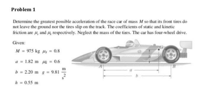 Solved Determine the greatest possible acceleration of the | Chegg.com