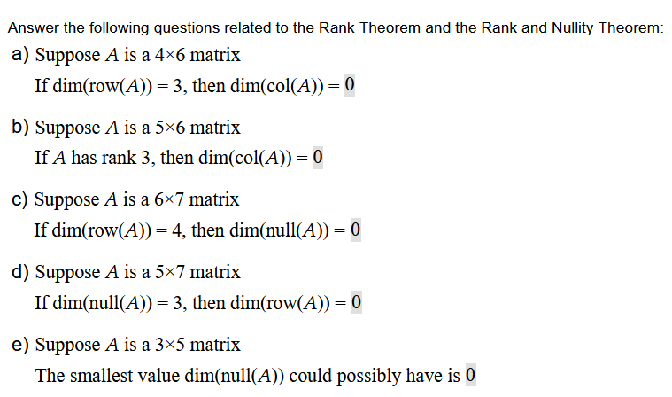 Solved Answer the following questions related to the Rank | Chegg.com