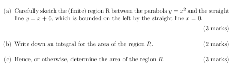 Solved (a) Carefully sketch the (finite) region R between | Chegg.com