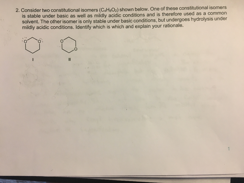 Solved 2. Consider two constitutional isomers (C4H8O2) shown | Chegg.com