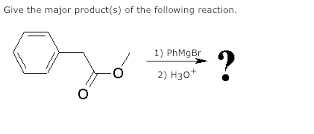 Solved Give the major product(s) of the following reaction. | Chegg.com