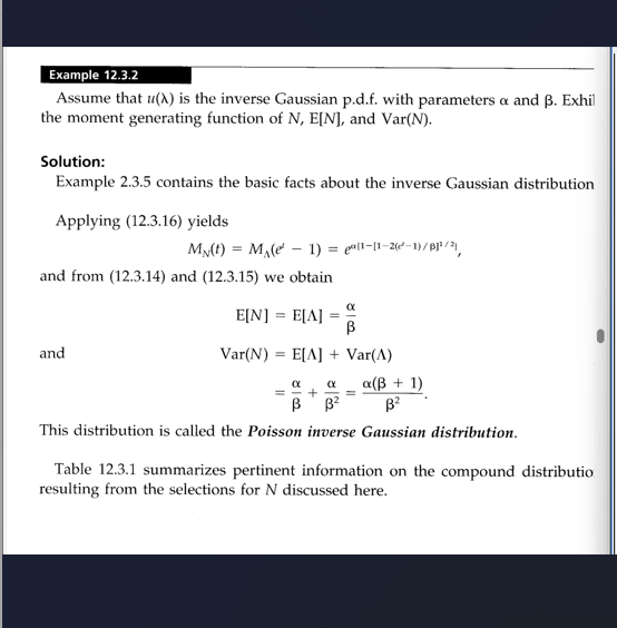 12.11. The m.g.f. of the Poisson inverse Gaussian | Chegg.com