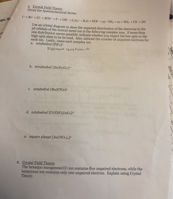 Solved 3. Nomenclature Write down the coordination number? | Chegg.com