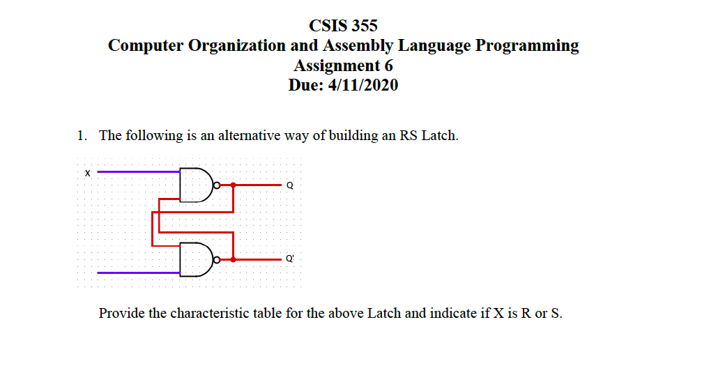 CSIS 355 Computer Organization and Assembly Language | Chegg.com