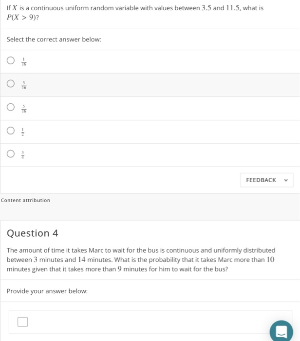 Solved If X Is A Continuous Uniform Random Variable With