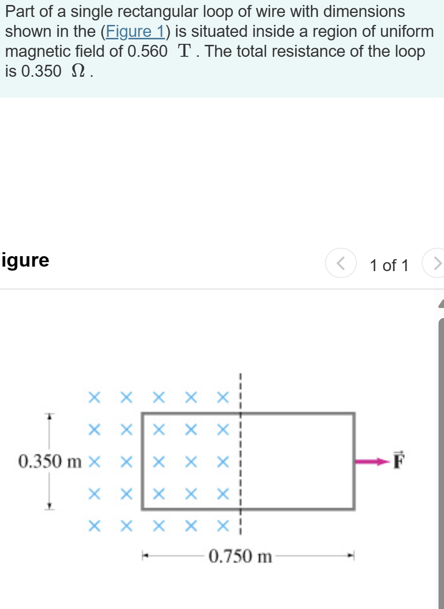 Solved Calculate the force required to pull the loop from | Chegg.com