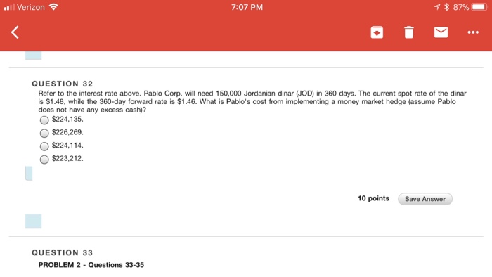 Solved .11 Verizon令 7:07 PM PROBLEM 1-Questions 31-32 U.S | Chegg.com