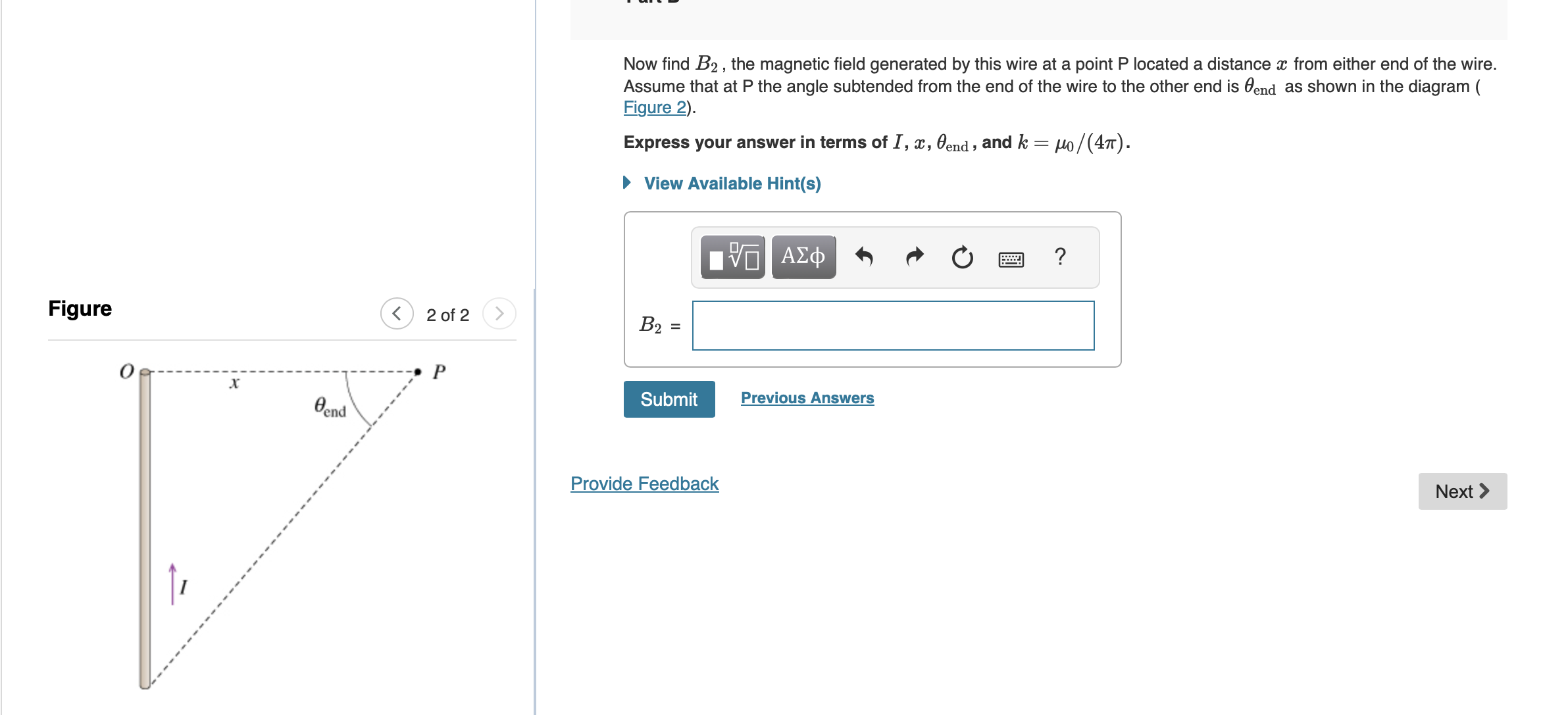 Solved A steady current I is flowing through a straight wire | Chegg.com