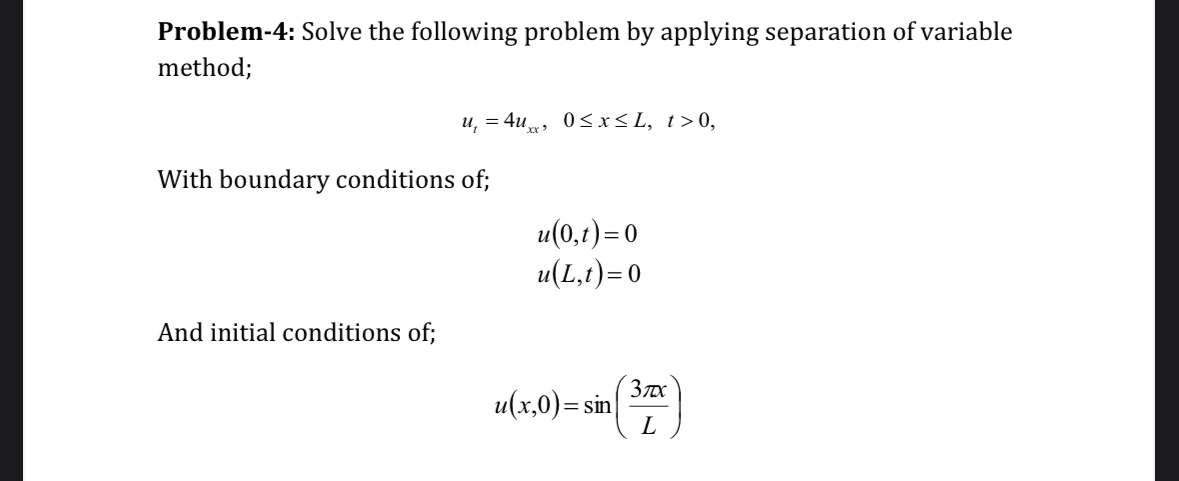Solved Solve the following problem by ﻿applying separation | Chegg.com