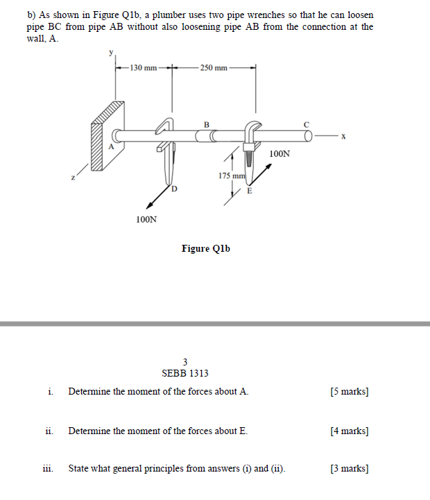 Solved b) As shown in Figure Q1b, a plumber uses two pipe | Chegg.com