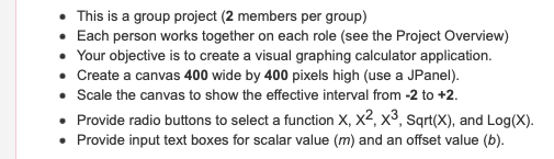 Solved - This is a group project (2 members per group) - | Chegg.com