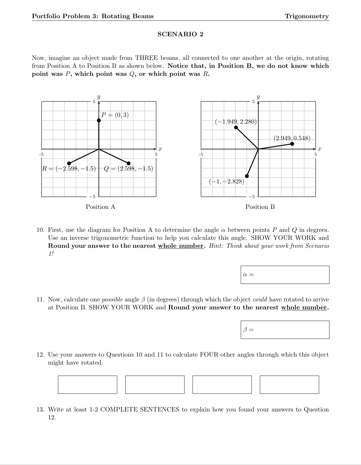 Solved Now Imagine An Object Made From Three Beams All