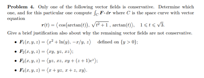 Solved Problem 4. Only one of the following vector fields is | Chegg.com