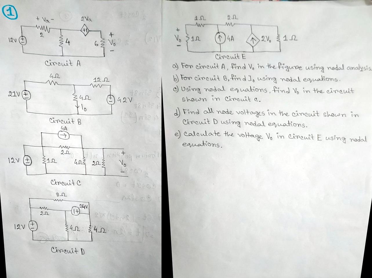 Solved + Va- ava 2012 w www 7320 4) 6 to Covo 312 + 2 + 12V | Chegg.com