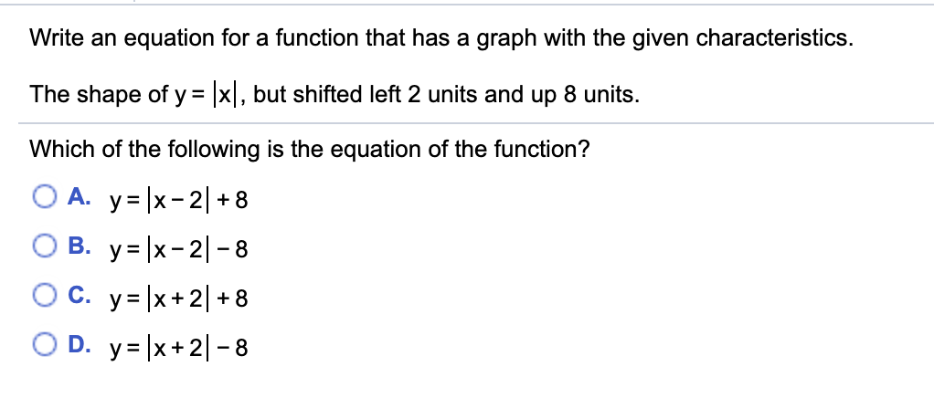 Solved Write an equation for a function that has a graph | Chegg.com
