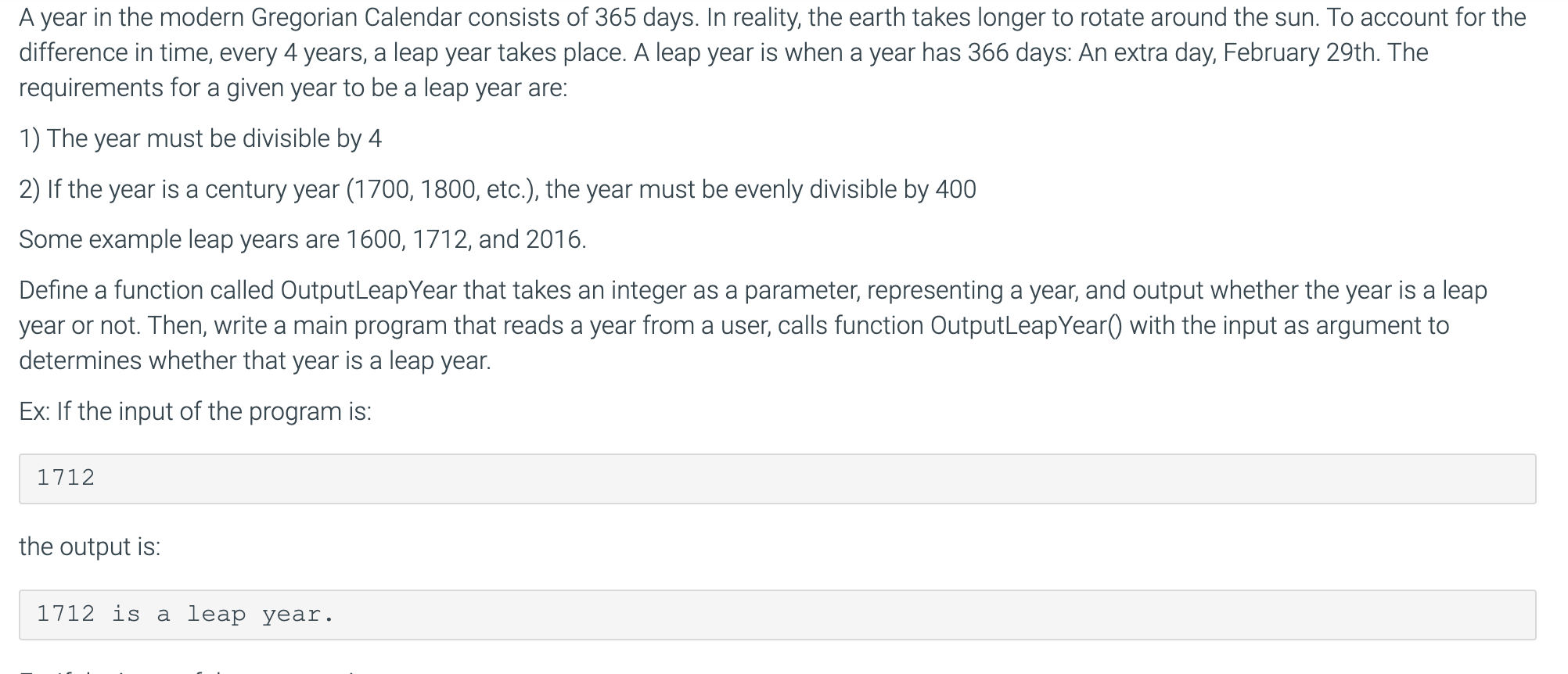 Solved A year in the modern Gregorian Calendar consists of | Chegg.com