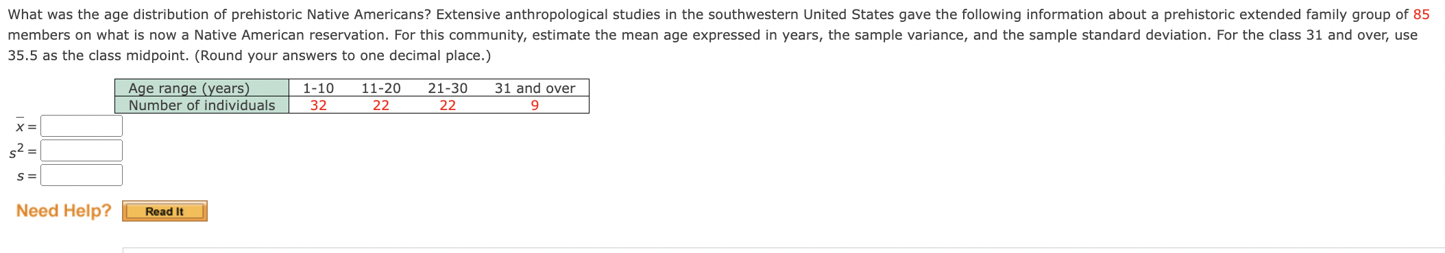Solved 35.5 as the class midpoint. (Round your answers to | Chegg.com