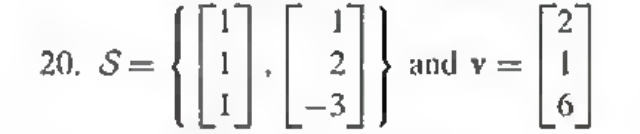 Solved An orthogonal set S and a vector v in Span S are | Chegg.com
