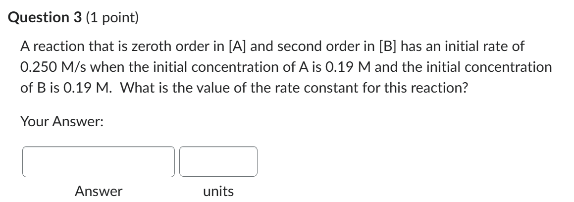 Solved A reaction that is zeroth order in [A] and second | Chegg.com