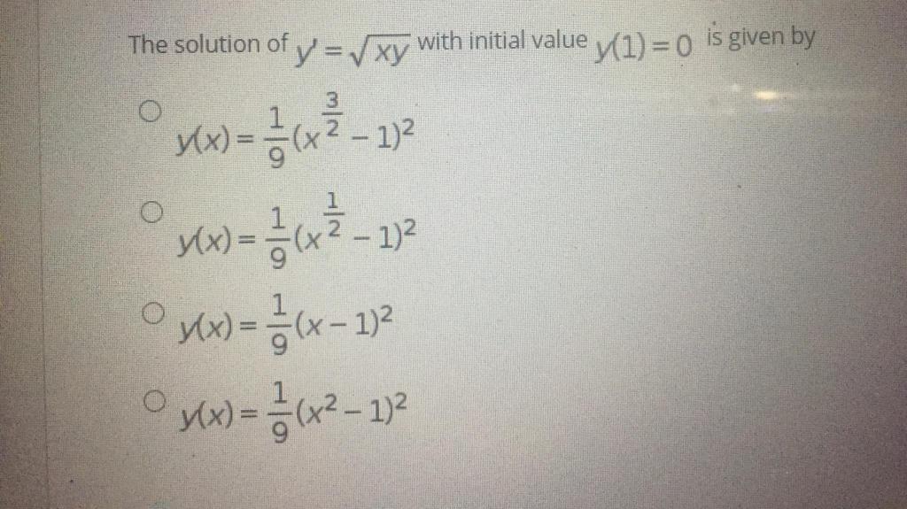 Solved Which First Order De Is Variable Separable Dy