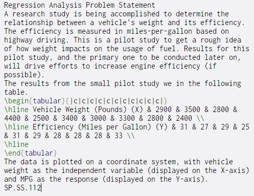 Solved Regression Analysis Problem Statement A research | Chegg.com